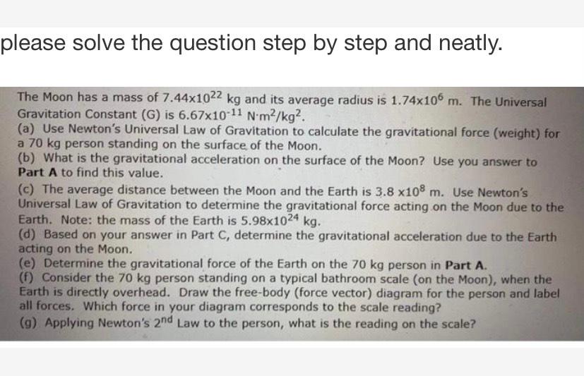 Solved please solve the question step by step and neatly. | Chegg.com