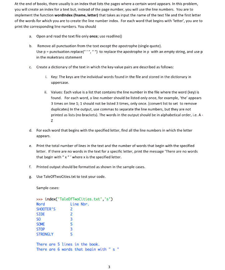 Solved At the end of books, there usually is an index that | Chegg.com