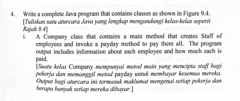 Solved 4. Write a complete Java program that contains | Chegg.com