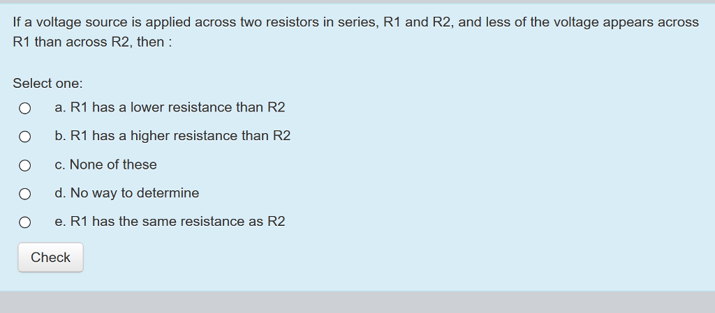 Solved If a voltage source is applied across two resistors | Chegg.com