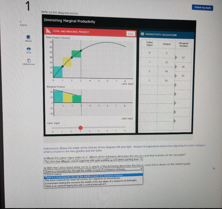 Solved Diminishing Marginal Productivity 1 points Reset 1. | Chegg.com