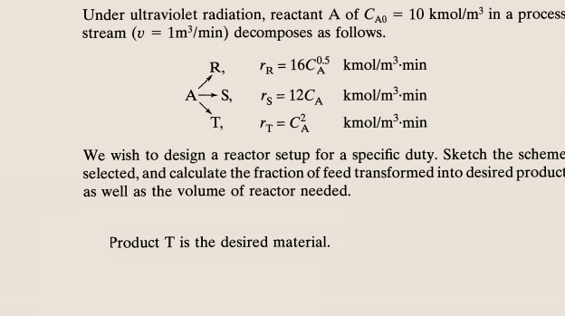Solved Under ultraviolet radiation, reactant A of CA = 10 | Chegg.com