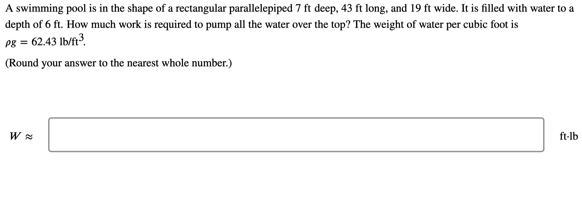 Solved A swimming pool is in the shape of a rectangular | Chegg.com