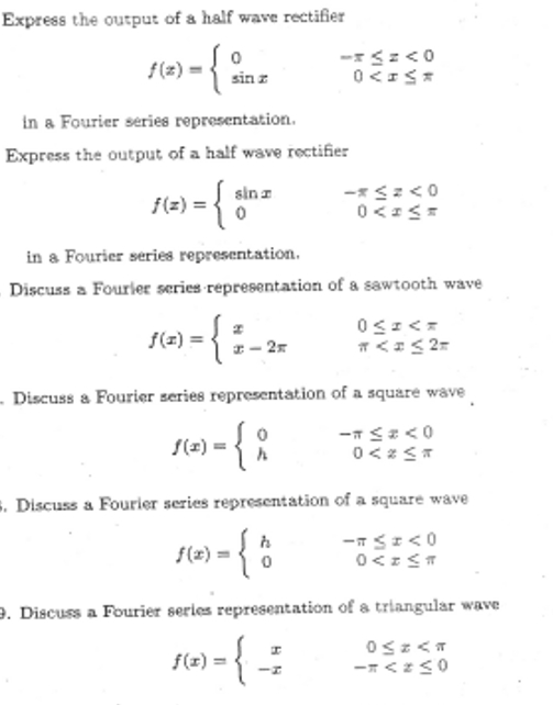 Solved Express the output of a half wave rectifier | Chegg.com