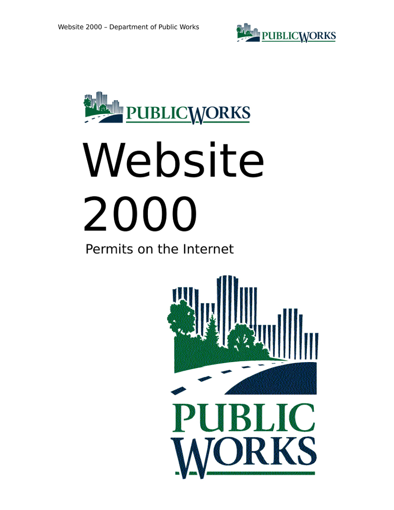 Solved Website 2000 Department of Public Works PUBLİCWORKS | Chegg.com