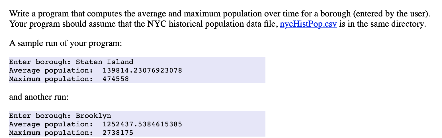 Solved Write a program that computes the average and maximum | Chegg.com
