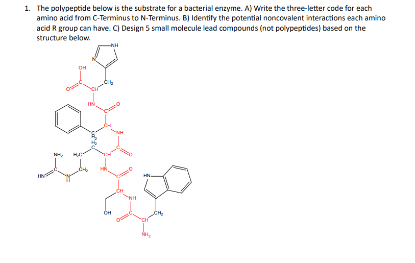 Solved The polypeptide below is the substrate for a | Chegg.com