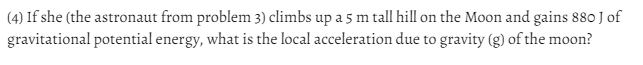 Solved Potential Energy (Gravity) PE=mgh[ m] mass (kg), [g] | Chegg.com