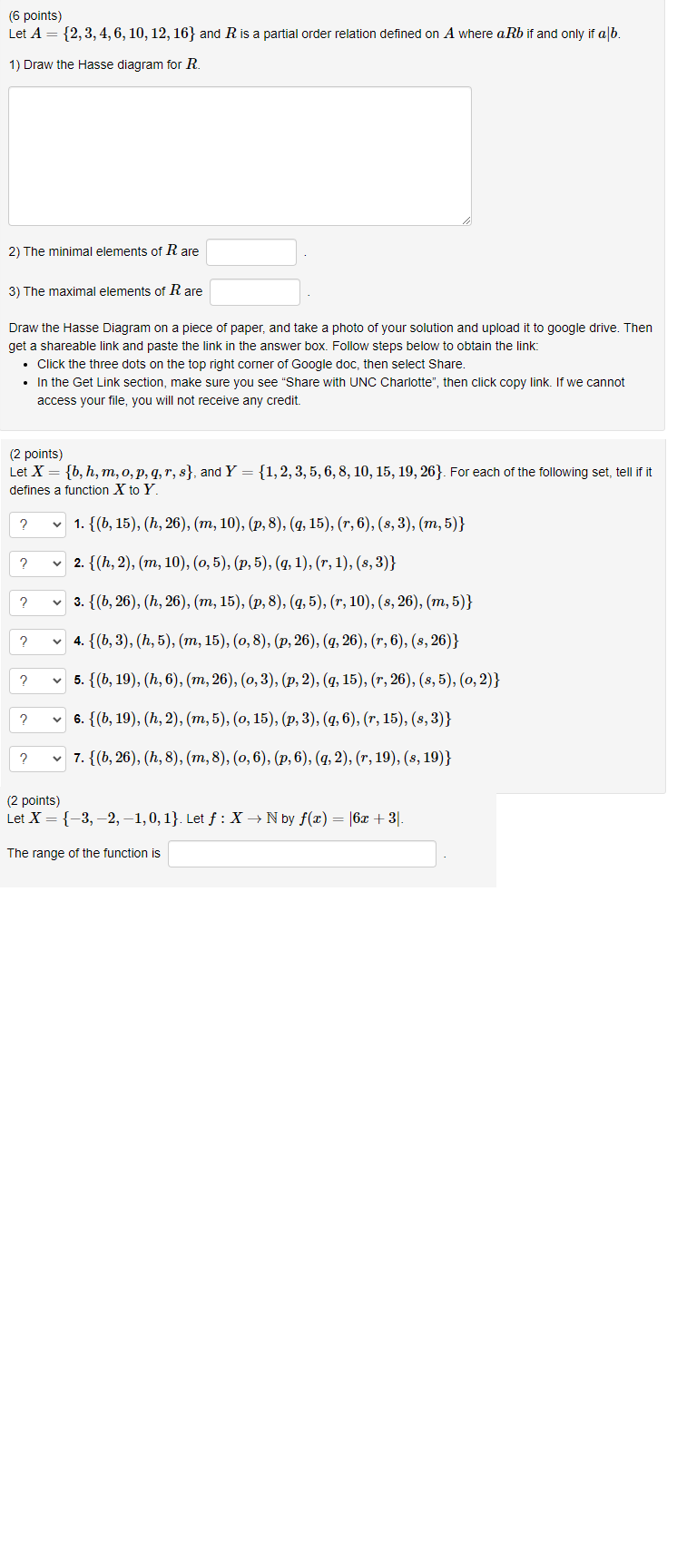Solved (6 points) Let A={2,3,4,6,10,12,16} and R is a | Chegg.com