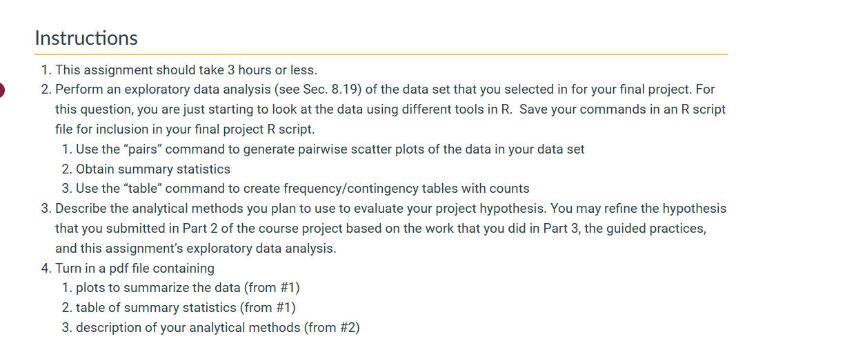 Solved 1. This assignment should take 3 hours or less. 2. | Chegg.com
