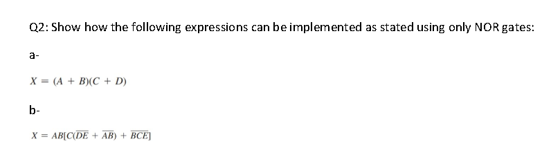 Solved Q2: Show how the following expressions can be | Chegg.com