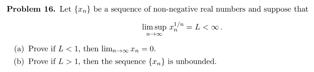 Solved Problem 16. Let fxn) be a sequence of non-negative | Chegg.com