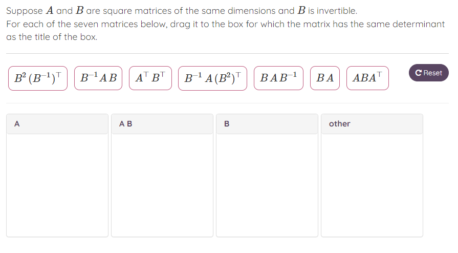Solved Suppose A and B are square matrices of the same | Chegg.com