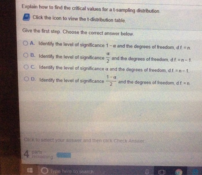 Solved Explain how to find the critical values for a | Chegg.com