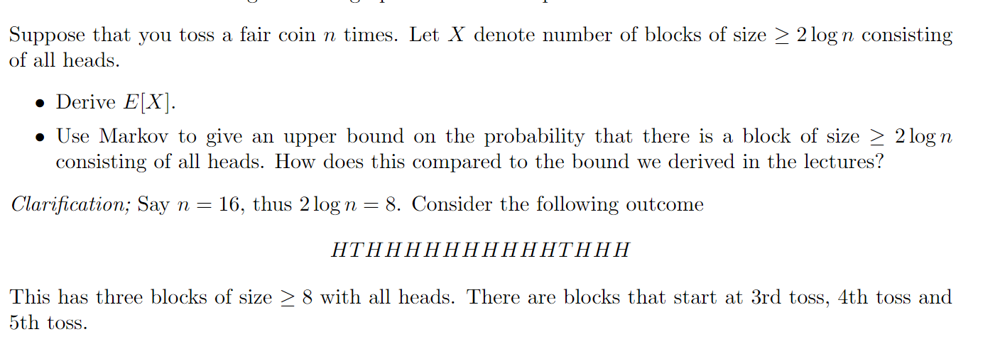 Solved Suppose that you toss a fair coin n times. Let X | Chegg.com