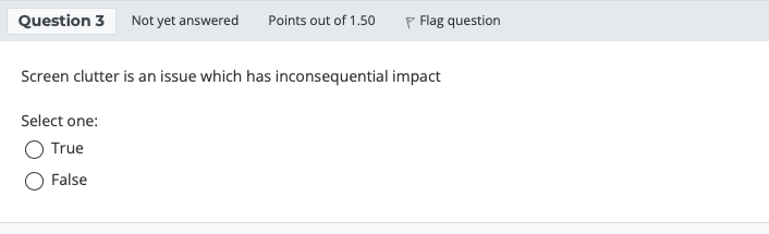 Solved Screen clutter is an issue which has inconsequential | Chegg.com