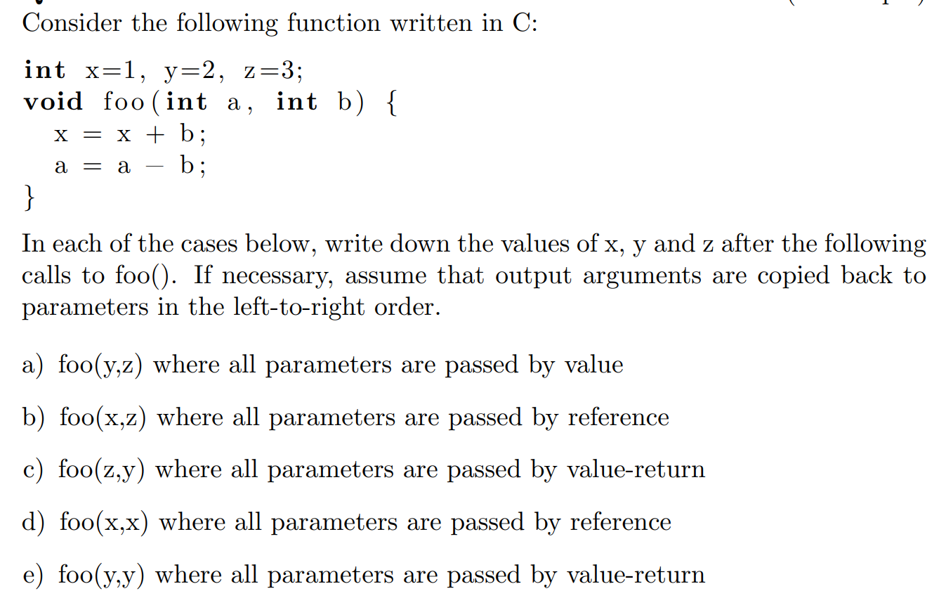 Solved x=x+ba=a−b } In each of the cases below, write down | Chegg.com