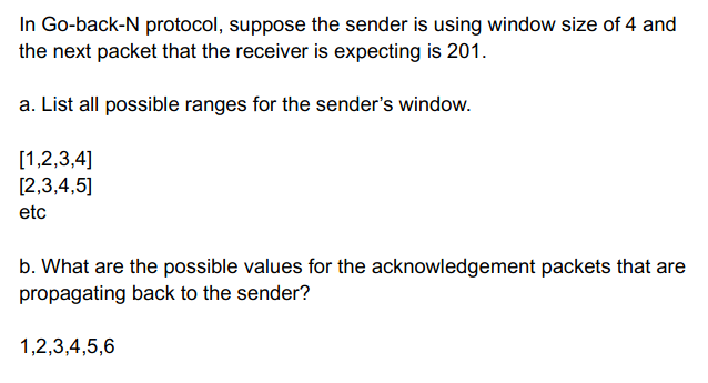 Solved In Go-back-N protocol, suppose the sender is using | Chegg.com