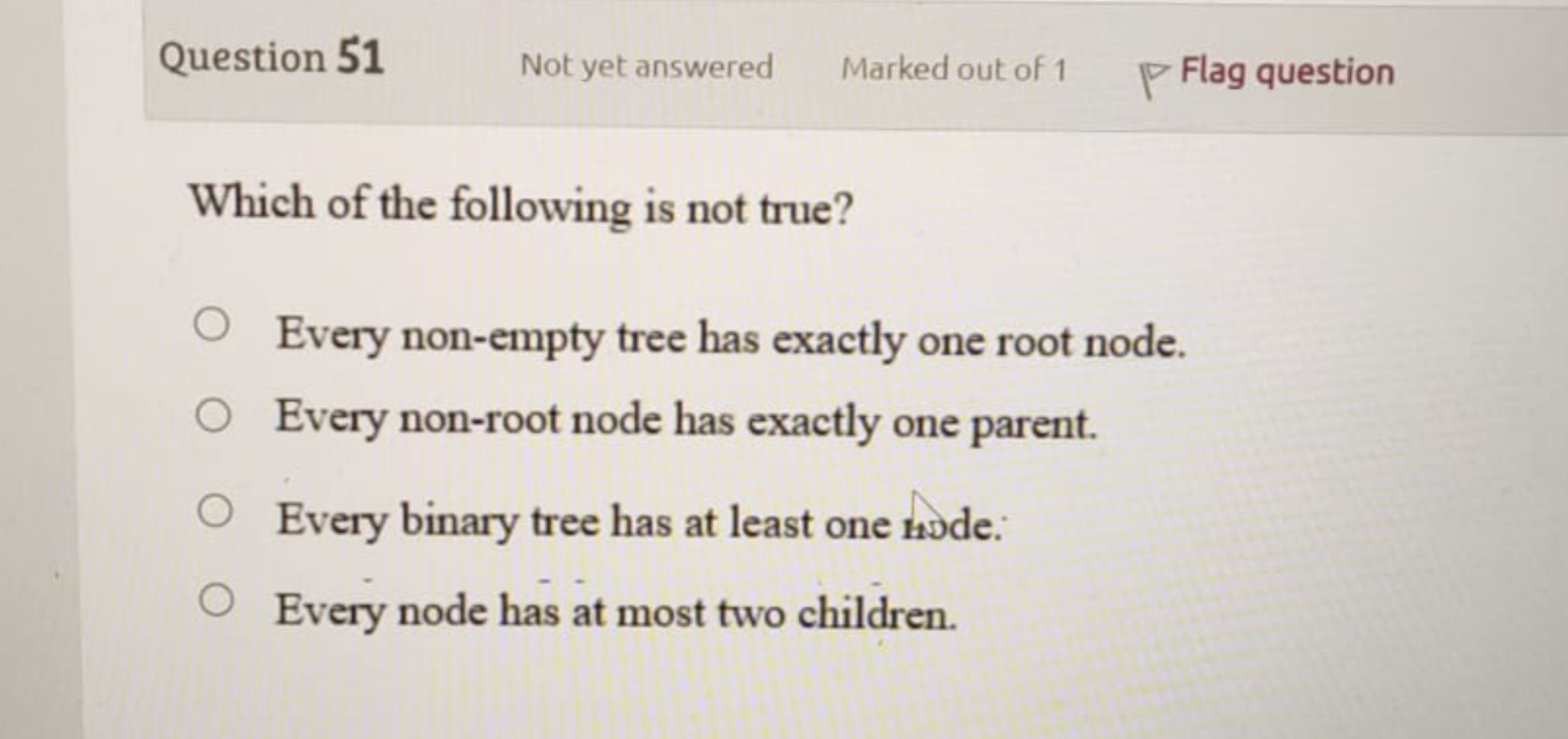 Solved Which of the following is not true?Every non-empty | Chegg.com