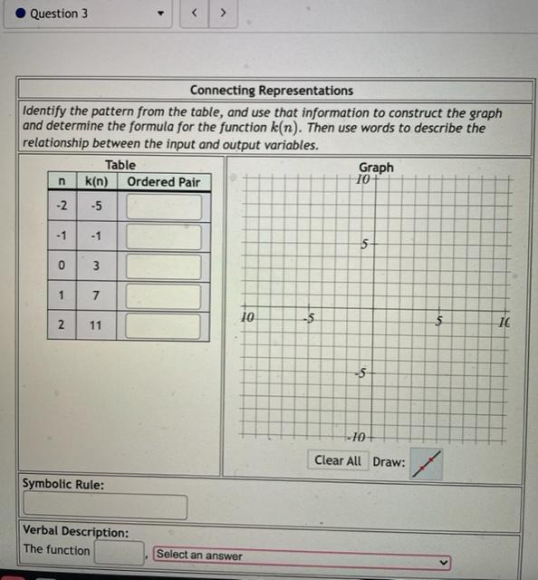 Solved Question 3 Connecting Representations Identify | Chegg.com