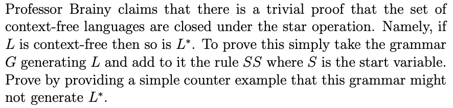 Solved Professor Brainy claims that there is a trivial proof | Chegg.com