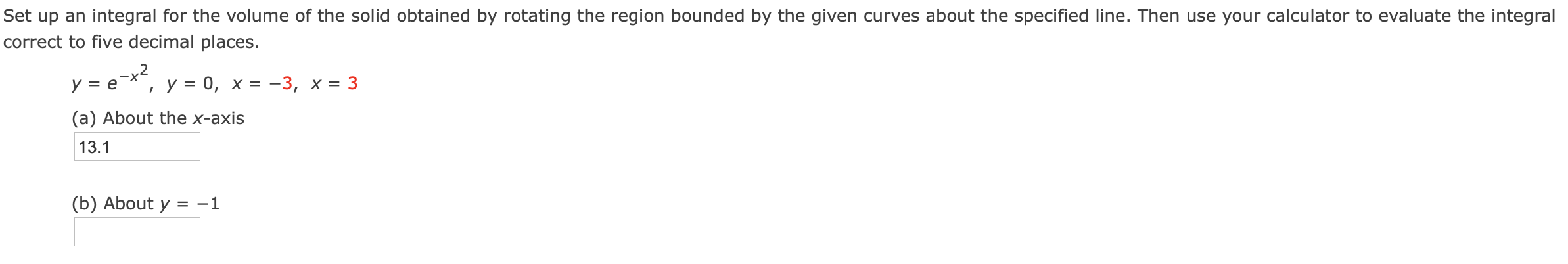 Solved Set up an integral for the volume of the solid | Chegg.com