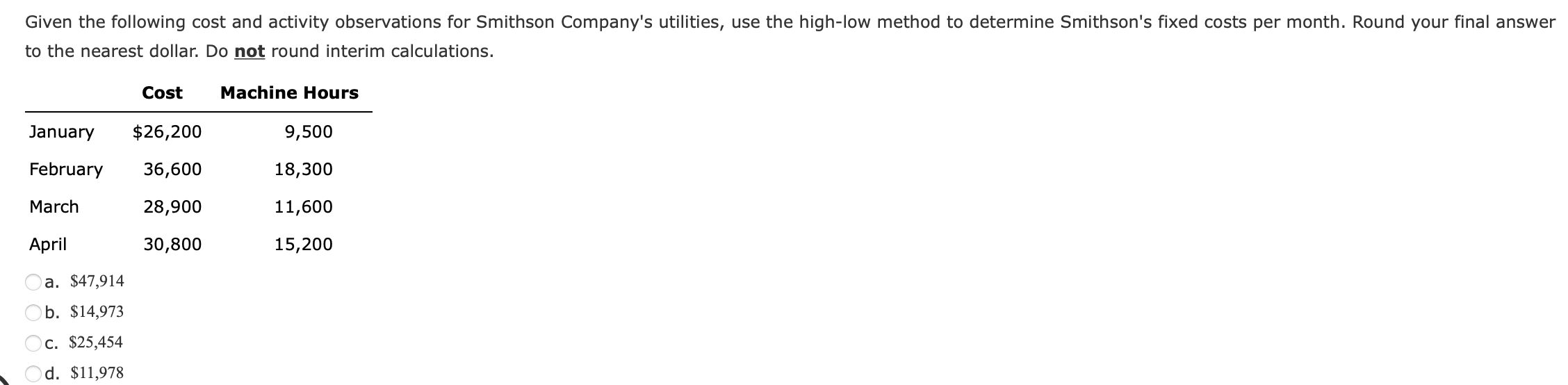 Solved Given the following cost and activity observations | Chegg.com