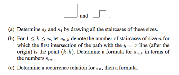 Solved 4. A staircase of size n is a path in the plane from | Chegg.com