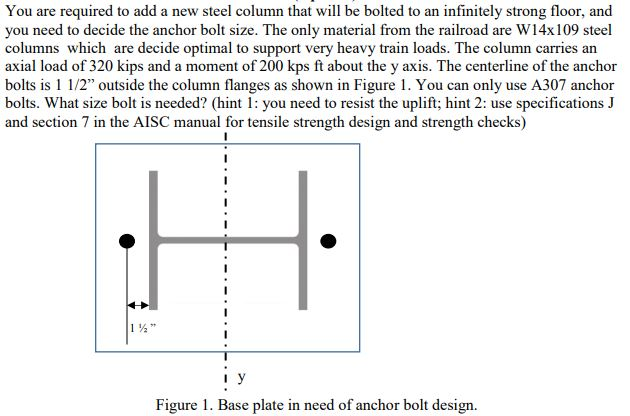 You are required to add a new steel column that will | Chegg.com