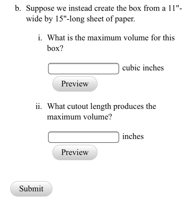 Solved Question: A box is formed by cutting squares from the | Chegg.com