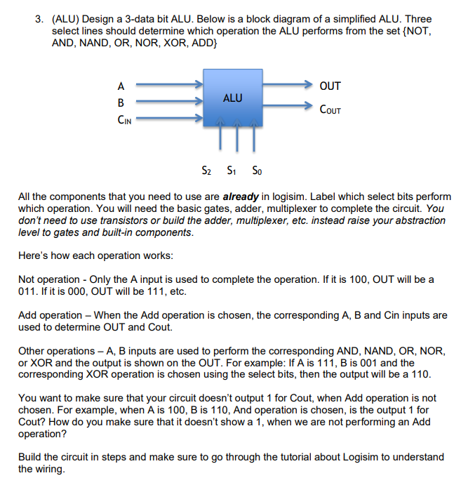 Solved Please show screenshots from Logisim in your | Chegg.com Solved Please show screenshots from Logisim in your | Chegg.com