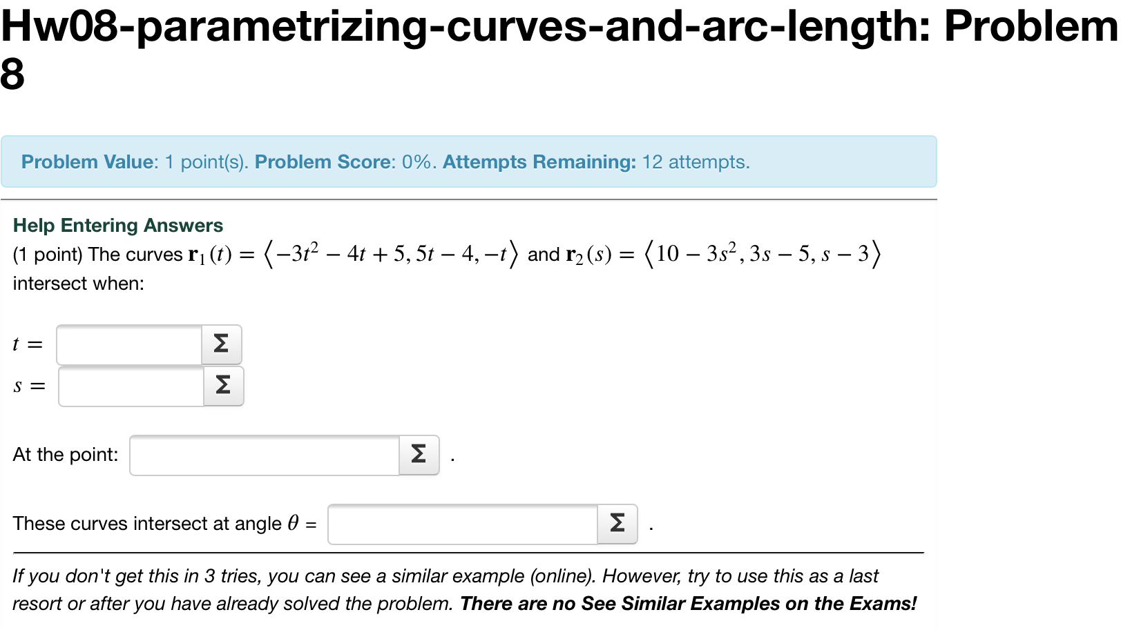 Solved Hw08-parametrizing-curves-and-arc-length: Problem 8 | Chegg.com