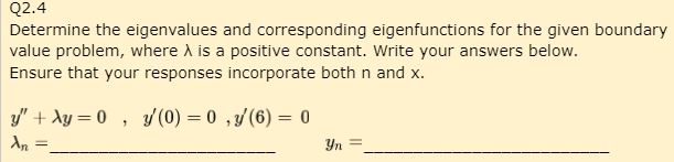 Solved Determine the eigenvalues and corresponding | Chegg.com