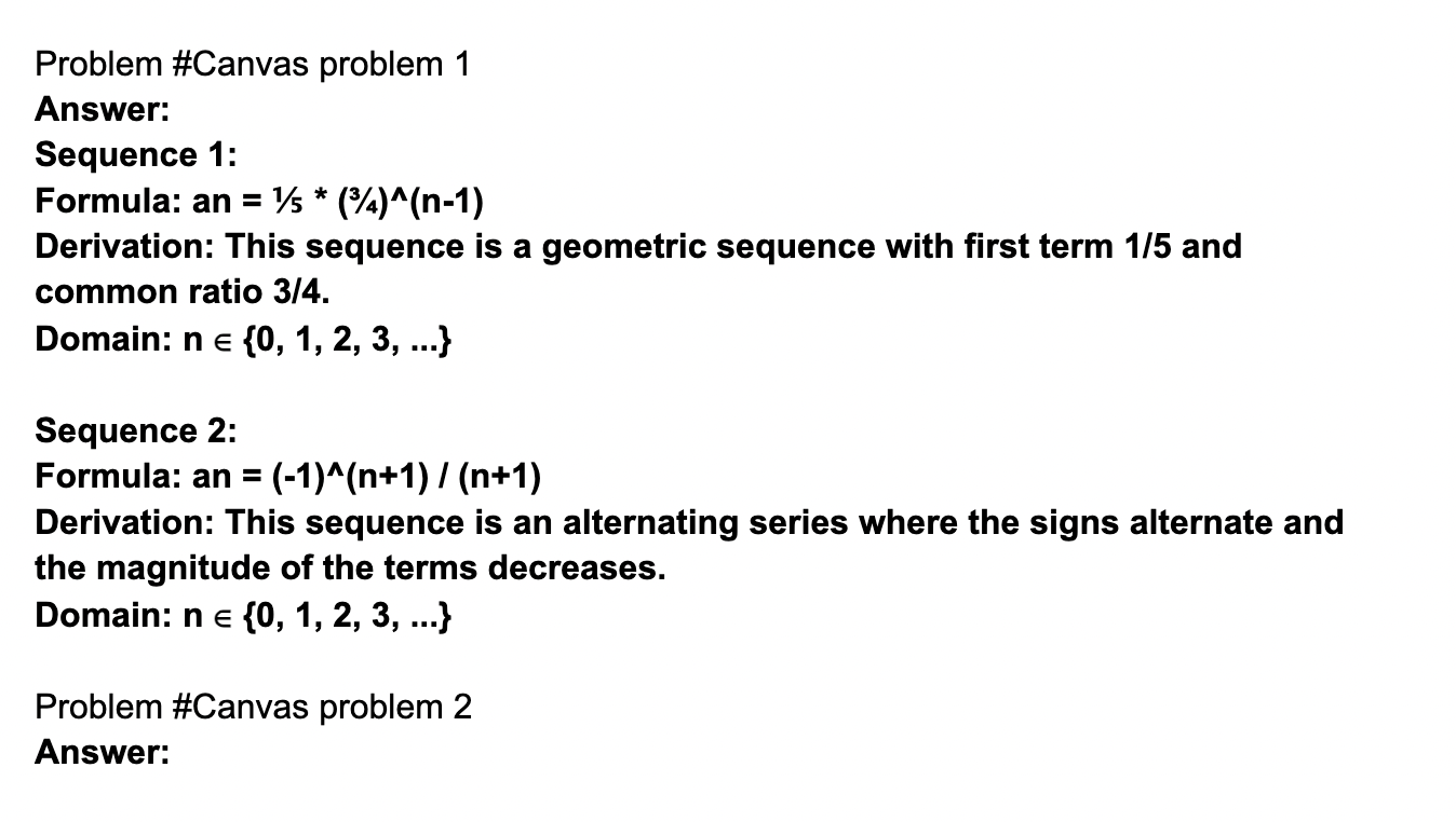 Solved 1. Find explicit formulas for sequences of the form | Chegg.com