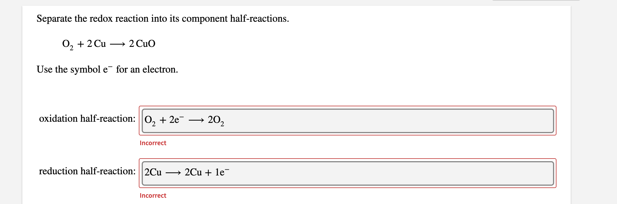 Solved Separate the redox reaction into its component | Chegg.com
