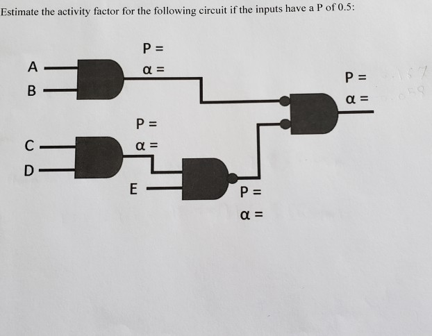Solved Estimate the activity factor for the following | Chegg.com