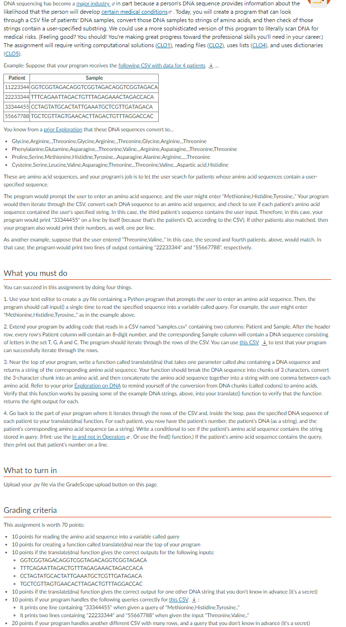 Solved Grading criteria This assignment is worth 70 | Chegg.com