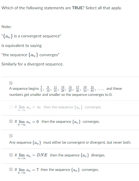 Solved Which of the following statements are TRUE? Select | Chegg.com
