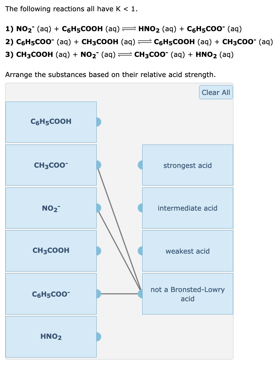 Solved The following reactions all have K