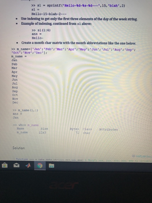 Solved roblem Descripion Creating a formatted string, | Chegg.com