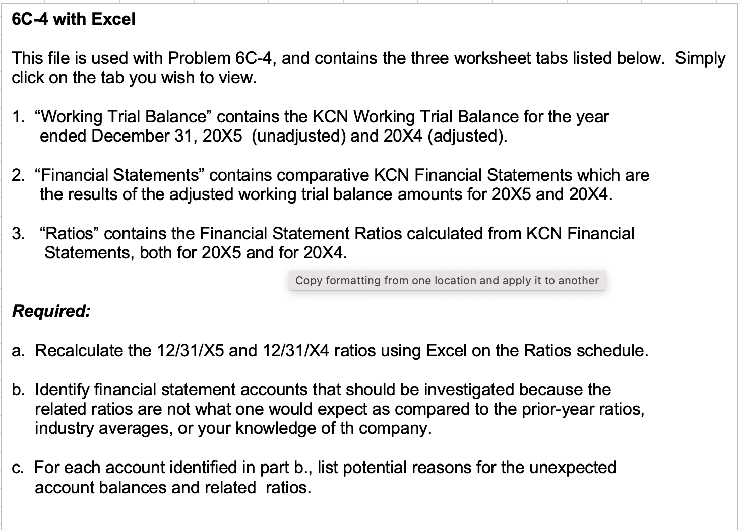 6C-4 with Excel This file is used with Problem 6C-4, | Chegg.com