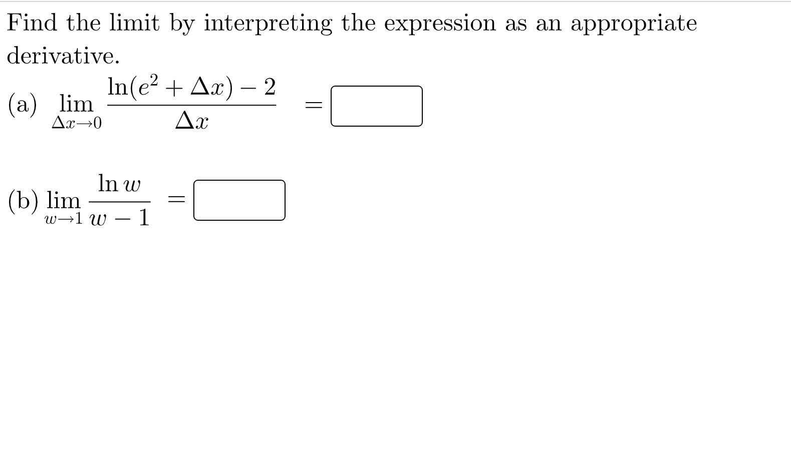 Solved Find the limit by interpreting the expression as an | Chegg.com