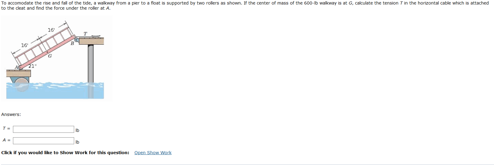 Solved in the horizontal cable which is attached To | Chegg.com