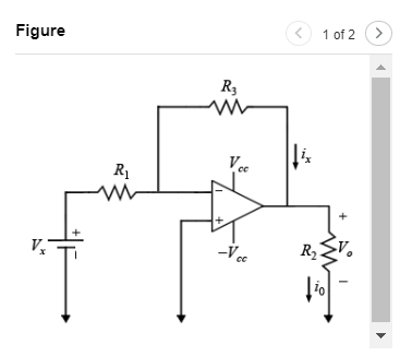 Solved Part B - Ideal op amp circuits with a voltage source: | Chegg.com