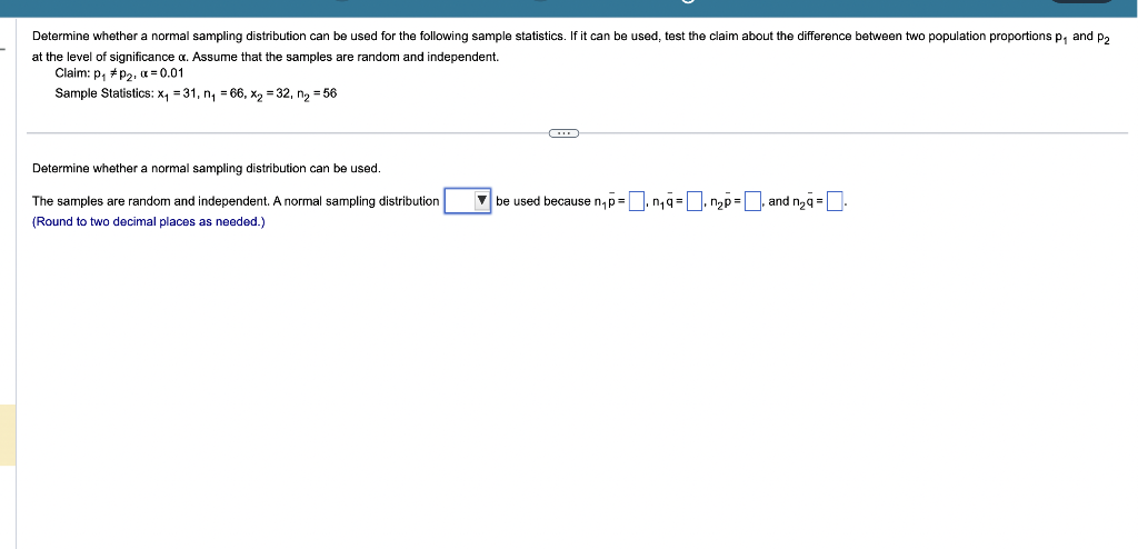Solved Determine Whether A Normal Sampling Distribution Can
