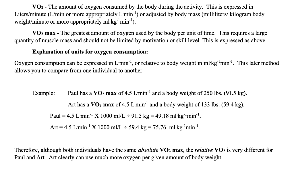 Submaximal assessment of CRF lab For your Sub-maximal | Chegg.com