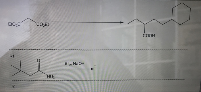 Solved EtO2C CO2Et COOH iv) Br2, NaOH NH2 v) | Chegg.com