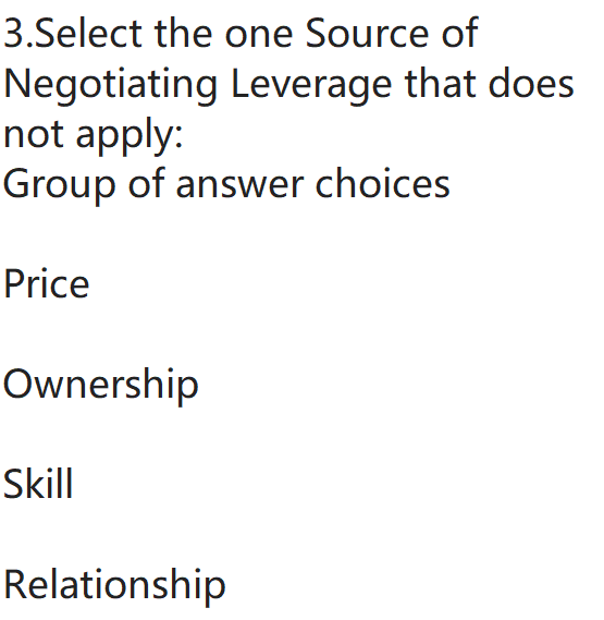 Solved 2.In almost all circumstances, the first negotiation | Chegg.com