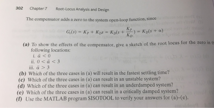 Solved ro derivative (PD)compensator is applied in the | Chegg.com