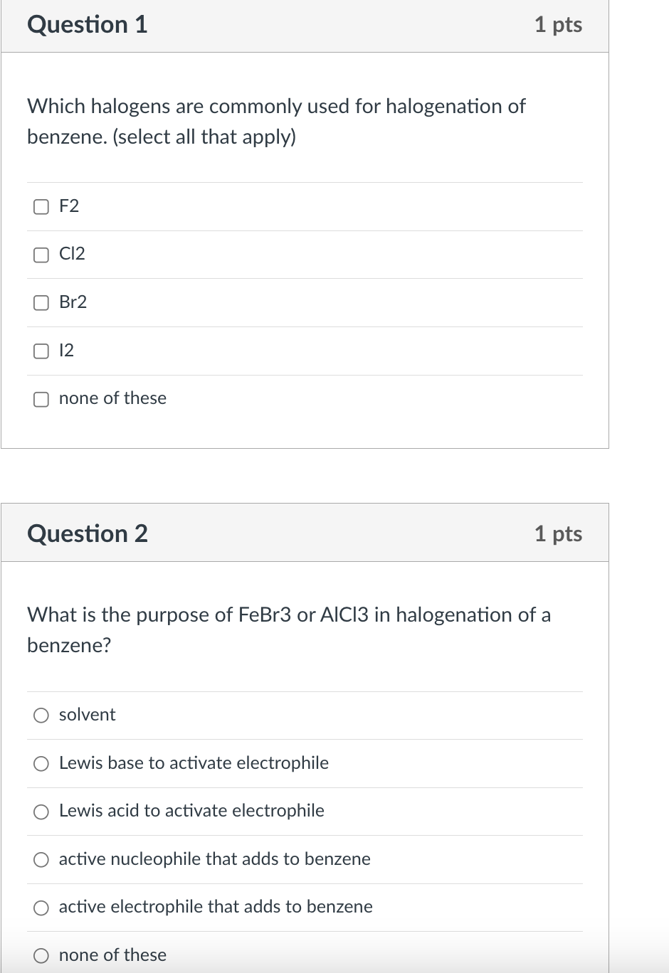 Solved Which halogens are commonly used for halogenation of | Chegg.com